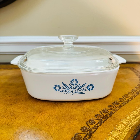 Corningware | Kitchen | Corningware Blue Flowers Cornflower 2qt Casserole Baking Dish With Lid ...